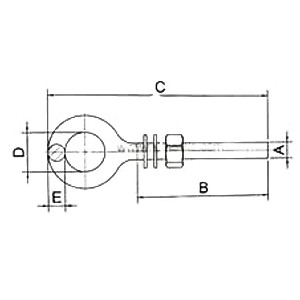 US STAINLESS 2 Pieces Stainless Steel 316 Eye Bolt 1/4" x 4" UNC Short Thread Marine Grade Pitch of 20