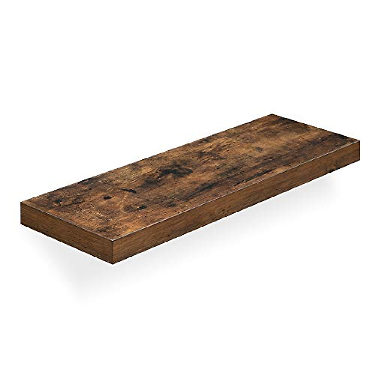 VASAGLE Wall Shelf Set of 2, Vintage Floating Shelf 23.6 Inch, Hanging Shelves Wall Mounted,Rustic Brown & Wall Shelf, Vintage Floating Shelf 23.6 inch, Hanging Shelves Wall Mounted, Rustic Brown