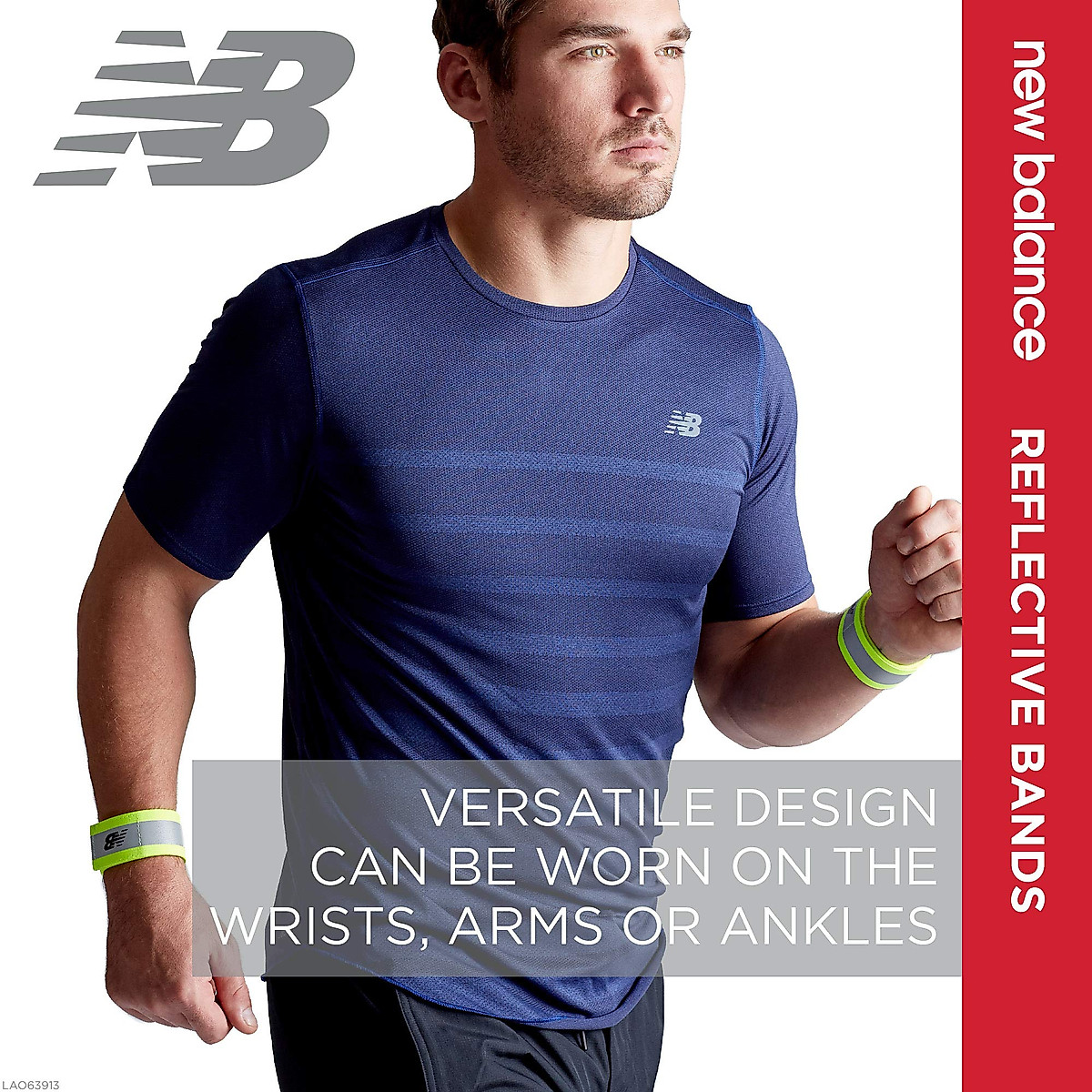 New Balance Reflective Bands - Runners Reflective Arm Band & Leg Ankle Band | Reflective Safety Band for Night Time Running/Jogging, Walking, Cycling/Bicycle/Bike for Women, Men, Kids