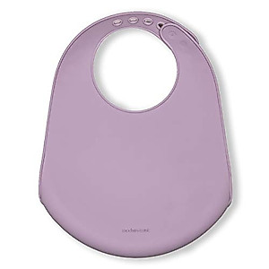 modern-twist Bucket-Bib 100% Food-Grade Silicone, Waterproof and Reusable, Mama Llama – Lovely Lavender
