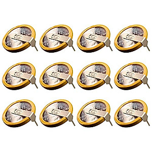 12Pack CR2032 Battery, CR2032 3V Lithium Battery with Solder Tabs for SNES, N64, Gameboy, Pokemon, Gameboy Color Game Battery Replacement