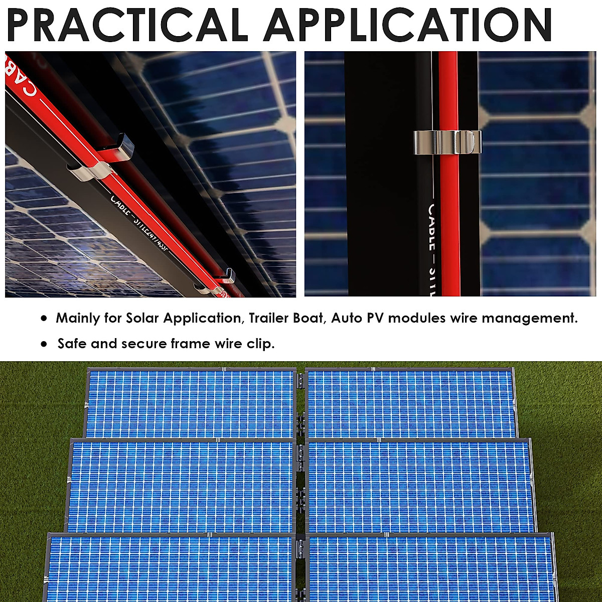 Trailer Frame Wire Clips Stainless Steel Cable Wire Organization for Fishing Boat Trailer, 25pcs