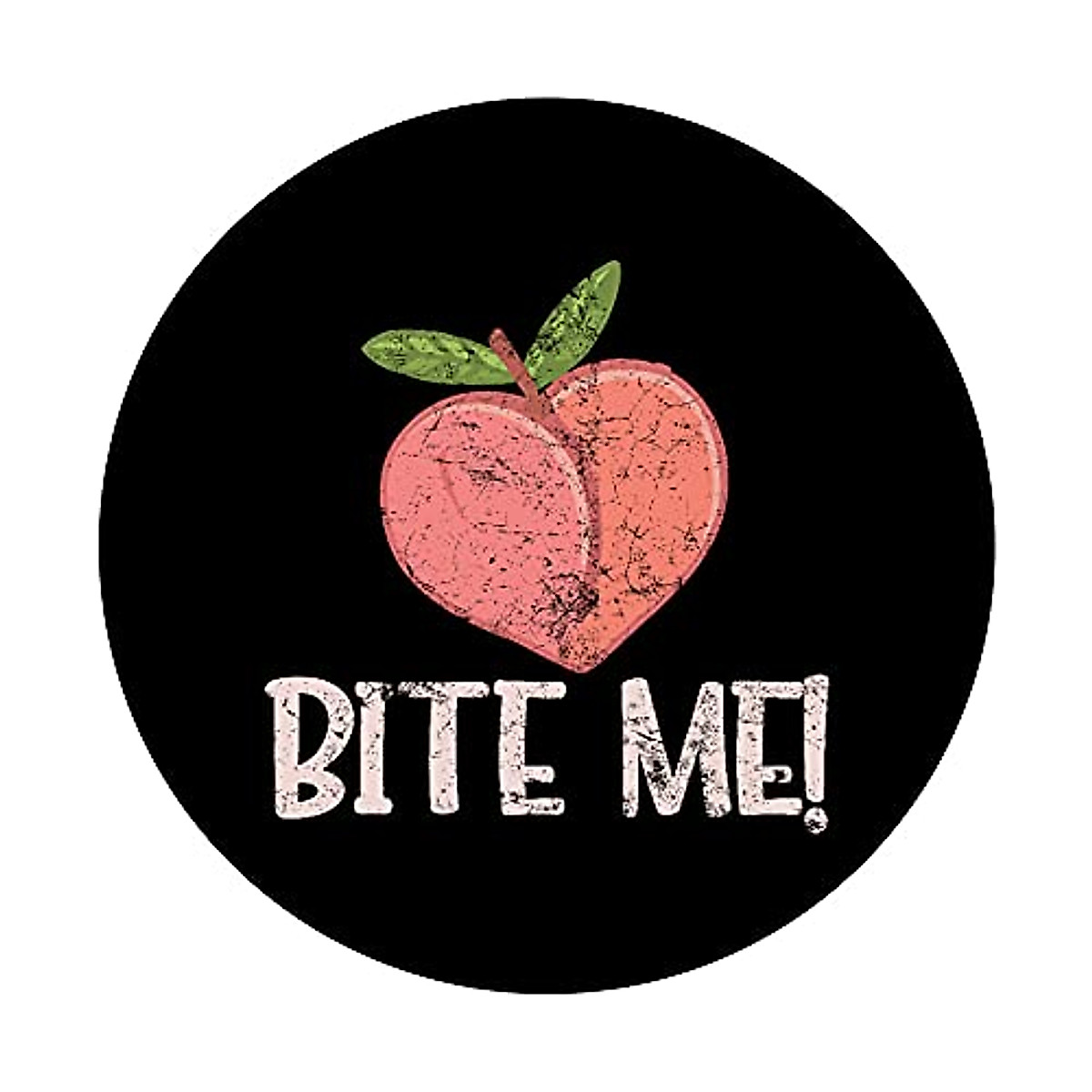 Peach Bite Me Fruit Summer Peachy Humor PopSockets Swappable PopGrip