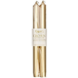 Caspari Straight Taper Candles in Gold - 2 Per Package