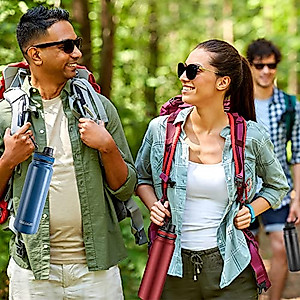 mirabile dictu Vacuum-Insulated Stainless-Steel Water Bottle 27oz - Cold and Hot Drinks Sport Water Bottle with a Handle and a Leakproof Spout Screw Lid, Sweat-Proof Modern Flask with Wide Mouth