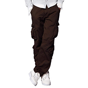 Match Men's Wild Cargo Pants(Brown,30)