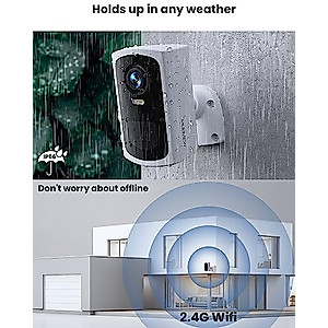 MUBVIEW Security Cameras Wireless Outdoor - 2 Pack Outdoor Camera Wireless 2K Battery Powered Security Camera Outdoor & Indoor, WiFi Home Camera with Spotlight/Siren/AI Motion Detection/2-Way Talk