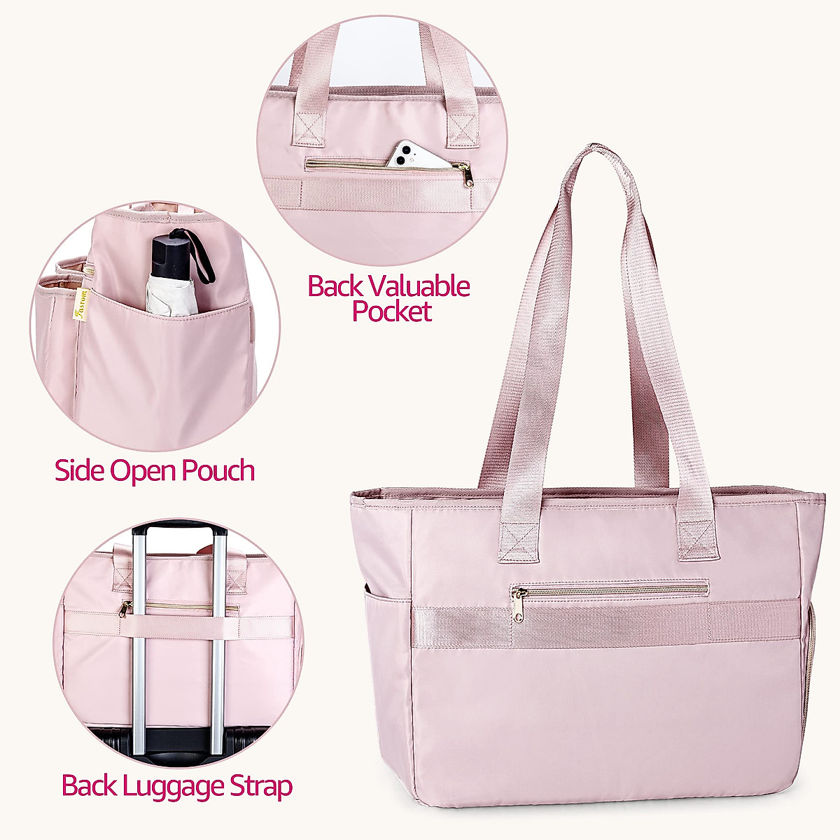 Fasrom Pump Carrying Bag Bundle with Breastmilk Cooler Bag Fits 4 Large Baby Bottles up to 9 Ounce