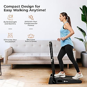 LifePro Smallest Portable Mini Walking Pad with Adjustable Handlebar - Max Speed 3 MPH, Home & Office 30 inch Mini Walking Treadmill, Under Desk Small Work Desk Compact Treadmill, 220 Lbs Max Weight