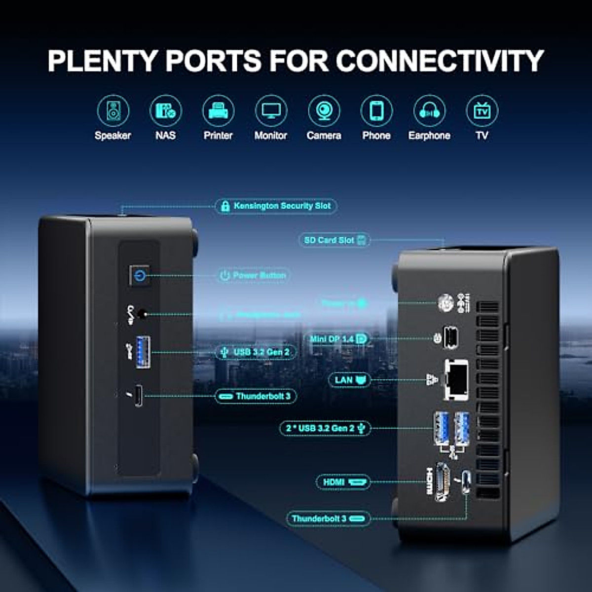 Intel NUC 11 NUC11PAHi7 Home&Business Desktop Mainsteam Kit, Barebone, Intel Core i7-1165G7 4-Core, 2.8 GHz–4.7 GHz Turbo, 28W Intel Iris Xe Graphics, with AC Cord. Add't Components Needed.