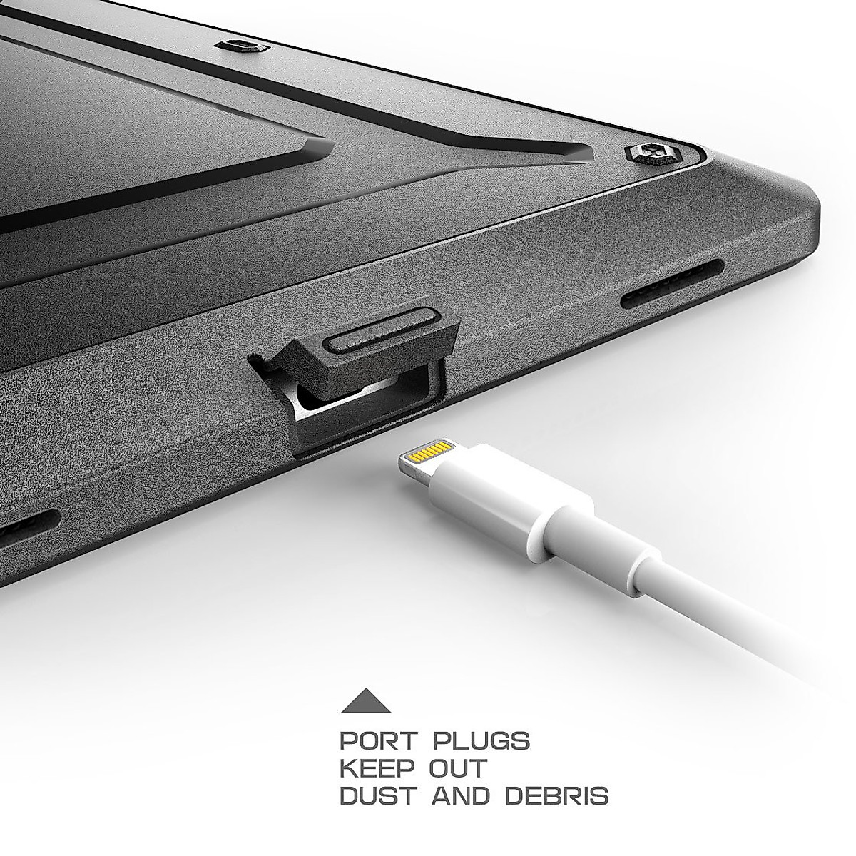 SUPCASE [Unicorn Beetle Pro Series] Case Designed for iPad Pro 9.7 inch, with Built-In Screen Protector [Heavy Duty] Full-body Rugged Protective Dual Layer Case for iPad Pro 9.7 2016 (Black/Black)