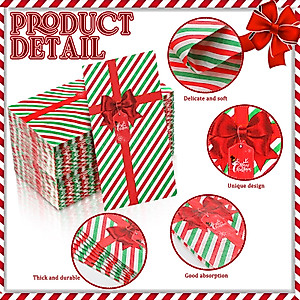 Cholemy Christmas Paper Napkins 3 Ply Disposable Presents Napkins Xmas Guest Paper Towels Merry Christmas Cocktail Napkins for Xmas Eve Dinner Holiday Party Supplies Kitchen Decor (100 Pcs)