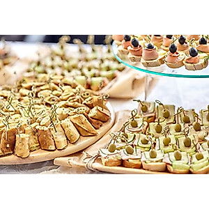 KingSeal Bamboo Wood Flower Knot Picks, Skewers, 3.5 Inches, Perfect for Cocktails and Appetizers - 2 Packs of 100 Each (200 Count)