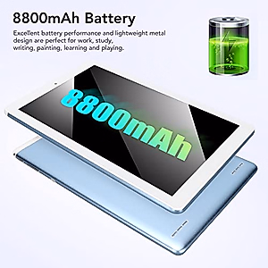 DAKR 10.1 Inch Tablet, Tablet PC Blue 100240V Front 5MP Rear 13MP 8 Cores 2.5GHZ 6GB 128GB for 11.0 for Drawing (US Plug)