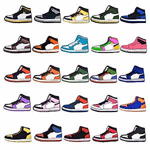 Farsky 50 PCS Basketball Shoe Charms Decoration, Clog Pins Accessories Charms for Kids Teens Boys Girls Men Wristband Bracelet Birthday Gifts