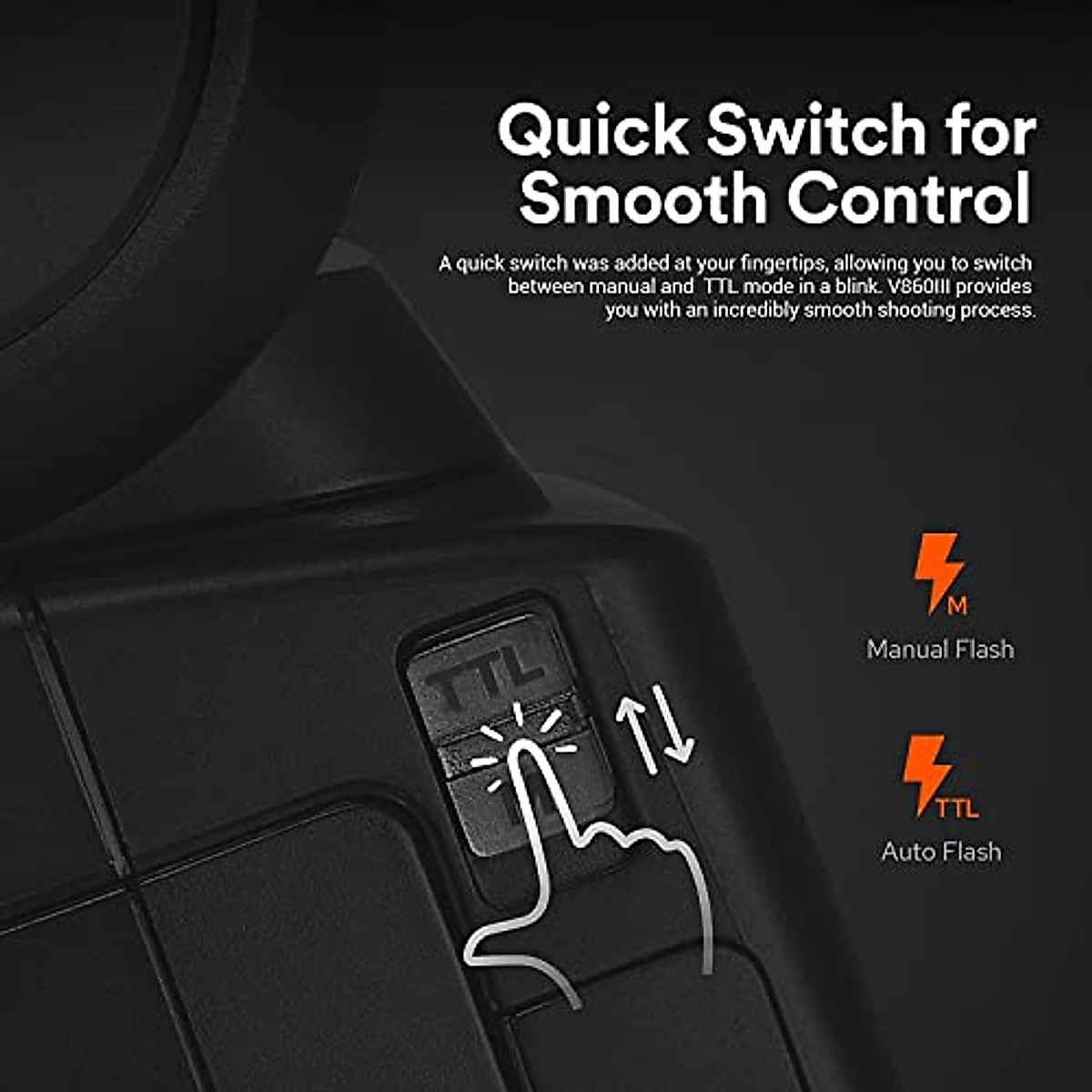 Godox V860III-S Camera Flash for Sony Camera Flash Speedlight Speedlite Light,76Ws 2.4G TTL HSS 1/8000s,480 Full-Power Flashes,2600mAh Li-ion Battery,0.01-1.5s Recycle Time,10 Levels LED Modeling Lamp