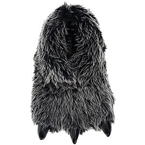 FEETMOJI Toddler Slipper Bear Claw, Monster Claw Novelty Slipper, Grey, Size 5/6