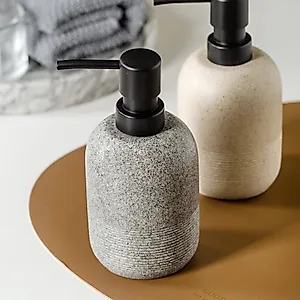 GalDal Soap Dispenser Grey,Hand Soap Lotion Dispenser for Bathroom Countertop,Soap Dispenser for Kitchen Sink.