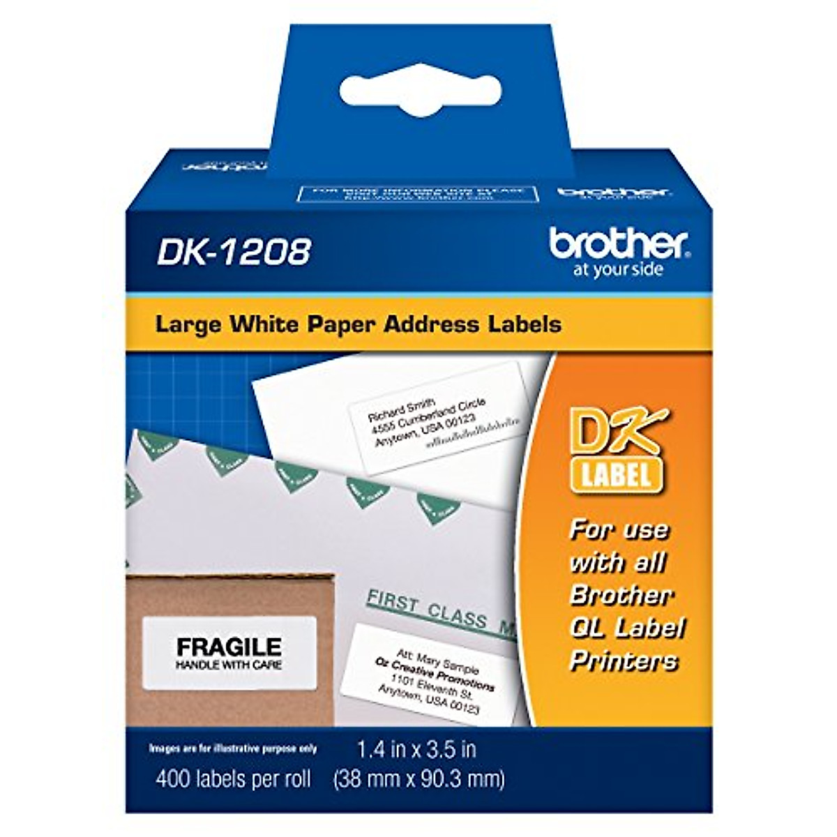 Brother DK Labels Shipping Variety Pack (DK1201 DK1202 DK1204 DK1208 DK1209)