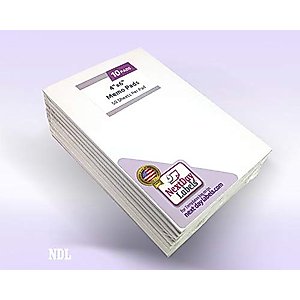 Next Day Labels Memo Pads - Note Pads - Scratch Pads - Writing pads - 10 Pads with 50 sheets in Each Pad (4 x 6 inches)