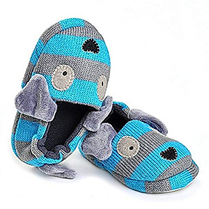Enteer Baby Boys' Doggy Slipper 11-12 M US Little Kid