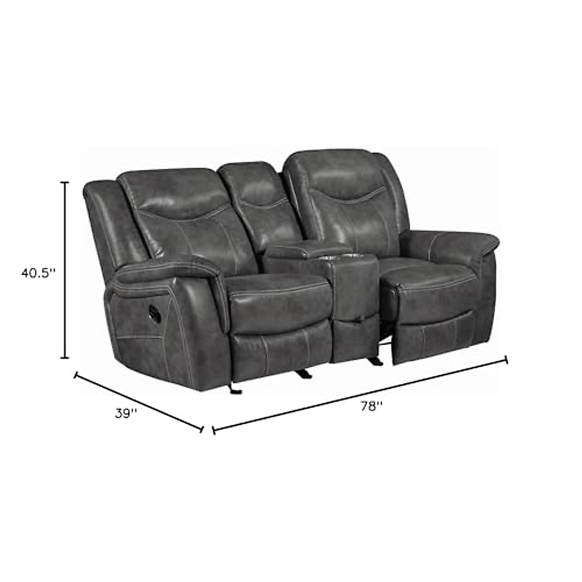 Coaster Home Furnishings Conrad Upholstered Glider Loveseat Grey