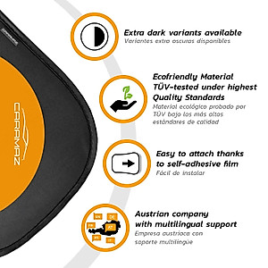 CARAMAZ Car Window Shade for Baby with Certified UV-Protection 2 Pack - 20"x12"