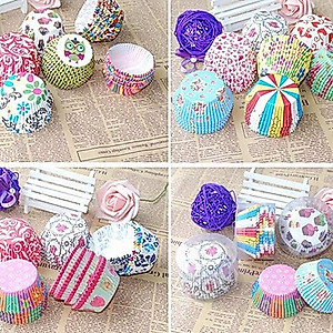 dxS8hhuo 100 Pieces Multi-color Mini Paper Baking Cups Liner Muffin Cupcake Paper Cake Cases