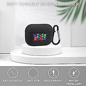 Never Broke Again Airpods Pro Case,Compatible with Airpods Pro,Flexible Silicone Cover for Airpods Pro,Shockproof Protective TPU Airpod Cases with Keychain Compatiable Wireless Charging.