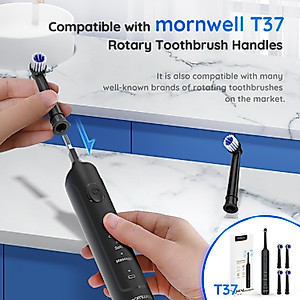 Mornwell Rotary Electric Toothbrush Replacement Toothbrush Head 4 PCS