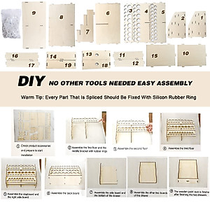 WFLAY Wooden Paint Rack With 80 Holes For Storing Paints Brushes