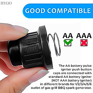Igniter for Gas Oven Replacement Switch - AA Battery Switch Push Button Switch for Propane Gas Fire Pit Igniter - Switch Button Caps for Barbecue Grill - Sparker Igniter Electronic Ignition Button