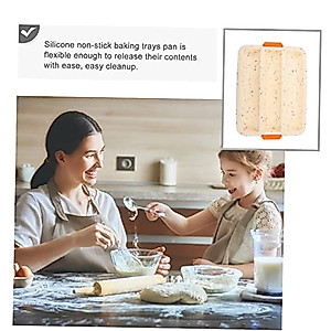 SOLUSTRE 3pcs Bread Mold Silicone Baking Mold Panetones Italianos French Bread Loaf Baking Bakery Tray Perforated Pan Kitchen Baking Gadgets Baking Bread Mold Silicone Bread Baking Mold