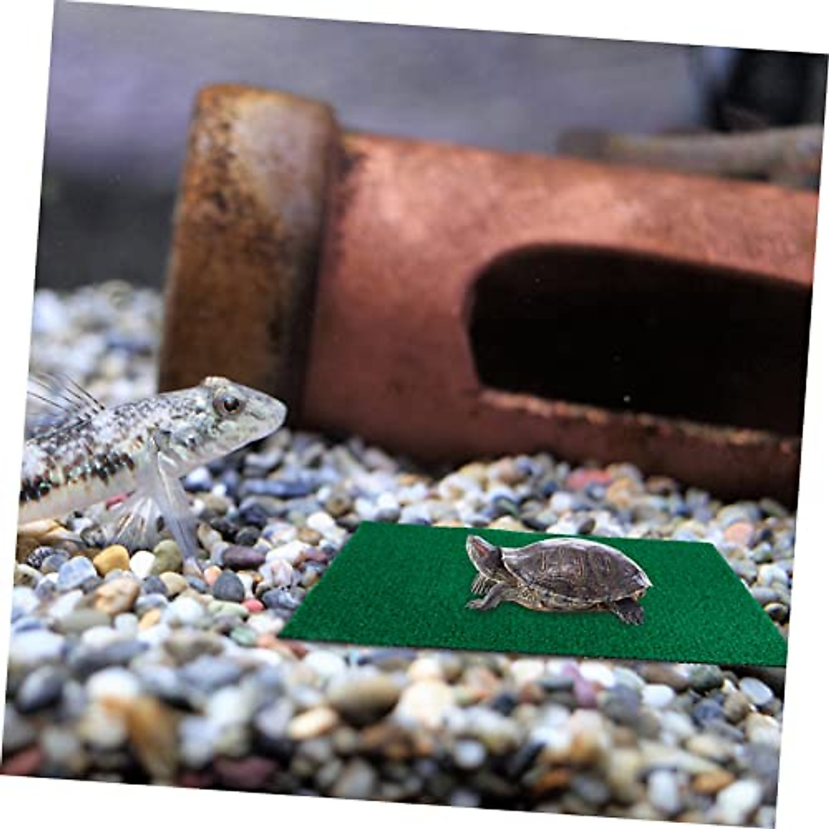 JEWEDECO Turtle Terrace Mat Turtle Tank Turf Garden Turf Carpet Yard Turf Simulation Grass Turtle Basking Platform Turf Fake Grass Turf Simulation Turf Lawn Turf Resin Bedding Artificial