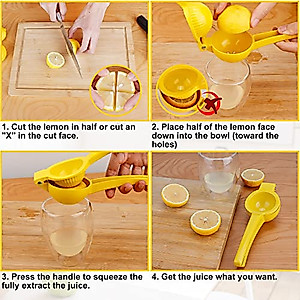 JIEJIE Lemon Squeezer - Lemon Juicer - Metal Manual Hand Juicer Tool, Lemon & Lime Squeezer,Kitchen Tools for citrus juicer & Dishwasher Safe