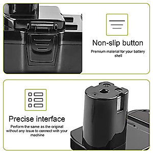 ARyee 3000mAh P102 18V Lithium Battery Replacement for 18Volt Ryobi Tools ONE+ P100 P103 P104 P105 P107 P108 P109 P190 (2)
