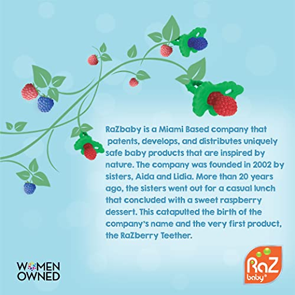 RaZbaby RaZbuddy JollyPop Pacifier Holder w/Removable Baby Pacifier - 0m+ - BPA Free - (Sloth)