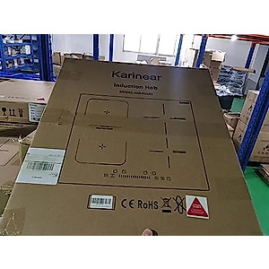 Karinear Induction Cooktop 4 Burners, 7400W 24'' Built-in Induction Stovetop with Flex Zone,Child Safety Lock, Timer, Boost, Slider Control Black Glass Electric Cooktop 220-240V Hard Wire