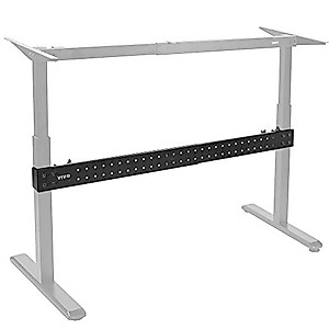 VIVO Universal Steel Clamp-on Desk Stabilizer Bar, 36 to 61.6 inch Bracket Support System for Sit to Stand Desk Frames, Black, DESK-STB01B