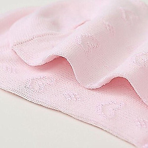 Baby Girl Lace Socks, Eyelet Frilly Lace Socks Cotton Ankle Socks for Toddler, Pack of 4 Pair