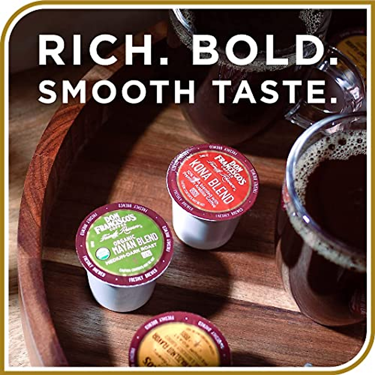 Don Francisco's Vanilla Nut Flavored Medium Roast Coffee Pods - 24 Count - Recyclable Single-Serve Coffee Pods, Compatible with your K- Cup Keurig Coffee Maker