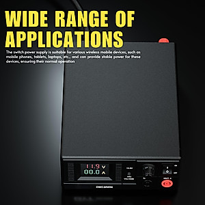 Switching Power Supply 13.8V 30A Peak Current for 110V AC Converter Power Supply 7.5V to 15.8V Adjustable with LCD Display for Powering HAM Radio