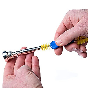 MusicNomad Premium 3 pc. Trumpet Brush Cleaning Kit: Mouthpiece, Valve & Snake Brush with Storage Bag (MN765)