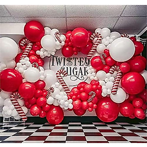 FOTIOMRG 110pcs Red Balloon Garland Arch Kit, 18 12 10 5 inch Red Latex Balloons Different Sizes Pack for Birthday Graduation Baby Shower Valentines Christmas Wedding Party Decorations