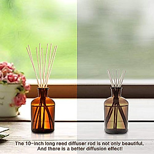 T&C 120PCS Reed Diffuser Sticks,10 Inch Natural Rattan Wood Sticks,Diffuser Refills,Essential Oil Aroma Diffuser Replacements Sticks for Home,Office (Natural Color)