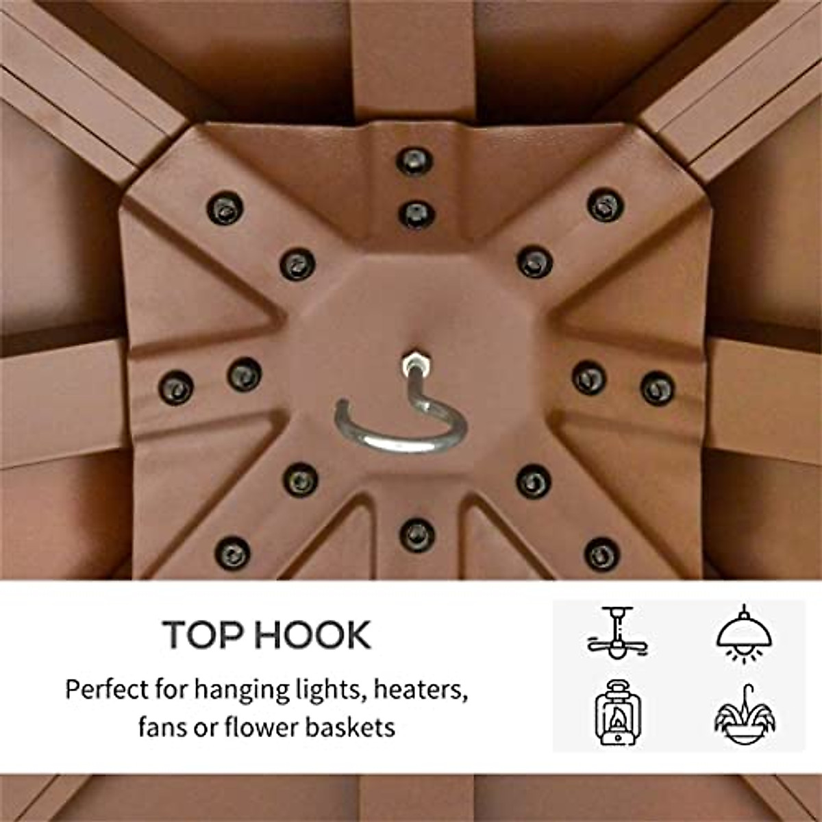 ZZBJ 10' X 10' Hardtop Gazebo Patio Canopy Shelter Outdoor W/Steel Double Tier Roof for Garden, Patio, Backyard