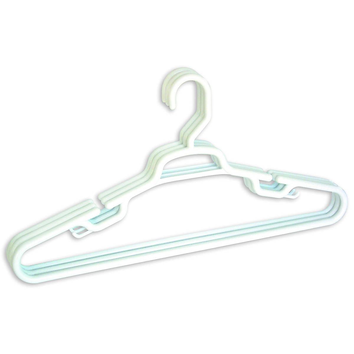 Merrick Giant Hanger - 12 Pieces - White Plastic Hangers (White) (19" wide)