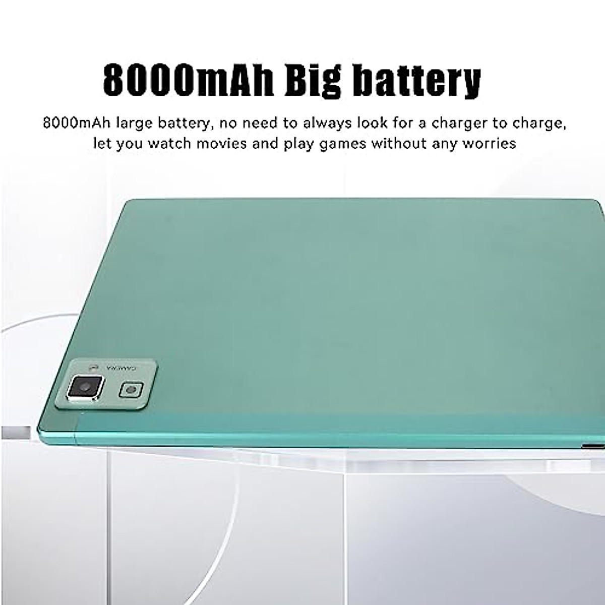 jerss HD Tablet Octa Core CPU Gaming Tablet 3 Card Slots 10.1 Inch FHD for Travel (US Plug)