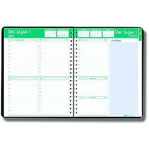 House of Doolittle Express Track Recycled Weekly Appointment Book/Monthly Planner, 11 x 8.5, Black Cover, 13-Month (Jan to Jan): 2023 to 2024
