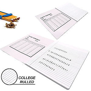 Emraw Fashion Design Composition Book College Ruled Paper 100 Sheet Office Dairy Note Books Journals Meeting Notebook Hard Covers Pack Of 6 Writing Book For school